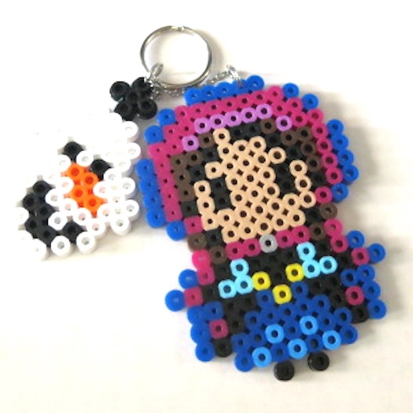 Perler Beads | Other | Perler Disney Anna Elsa Frozen Keychain | Poshmark